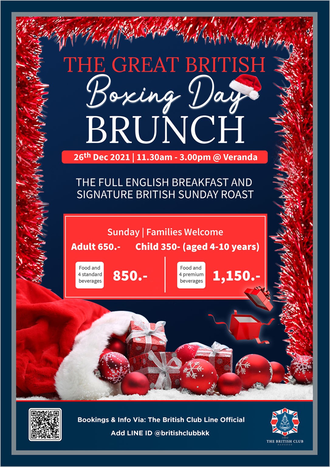 The Great British Boxing Day Brunch - The British Club Bangkok