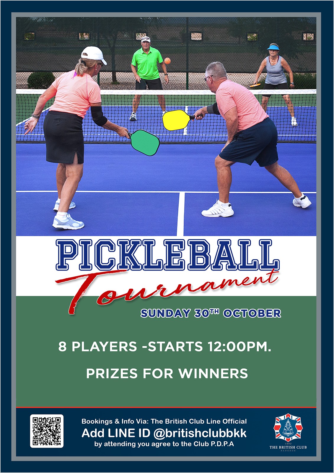 Pickleball Tournament - 30 10 22 - The British Club Bangkok