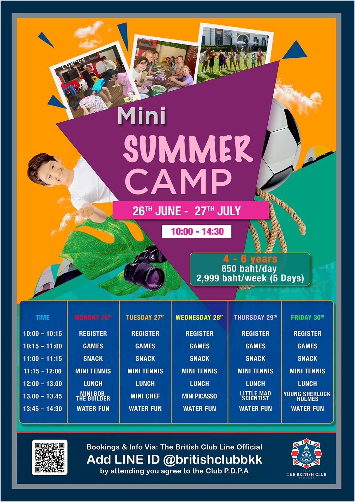 Summer Camps - The British Club Bangkok