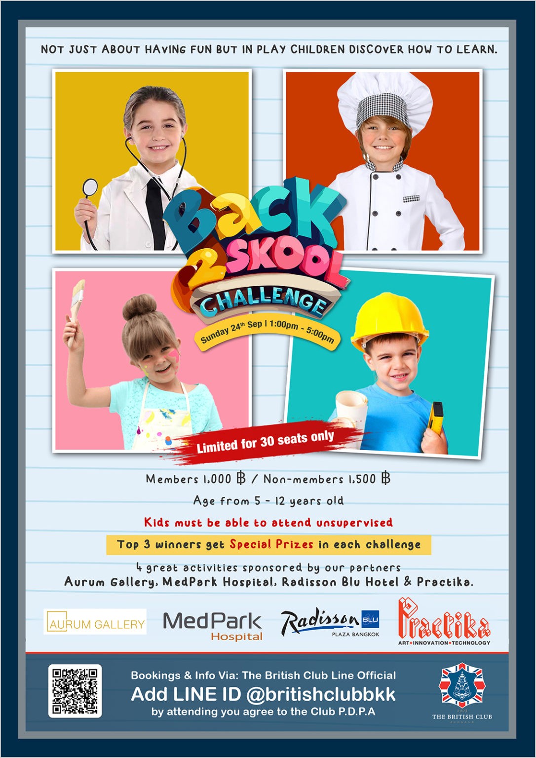 Back 2 Skool Challenge - 24th Sep - The British Club Bangkok