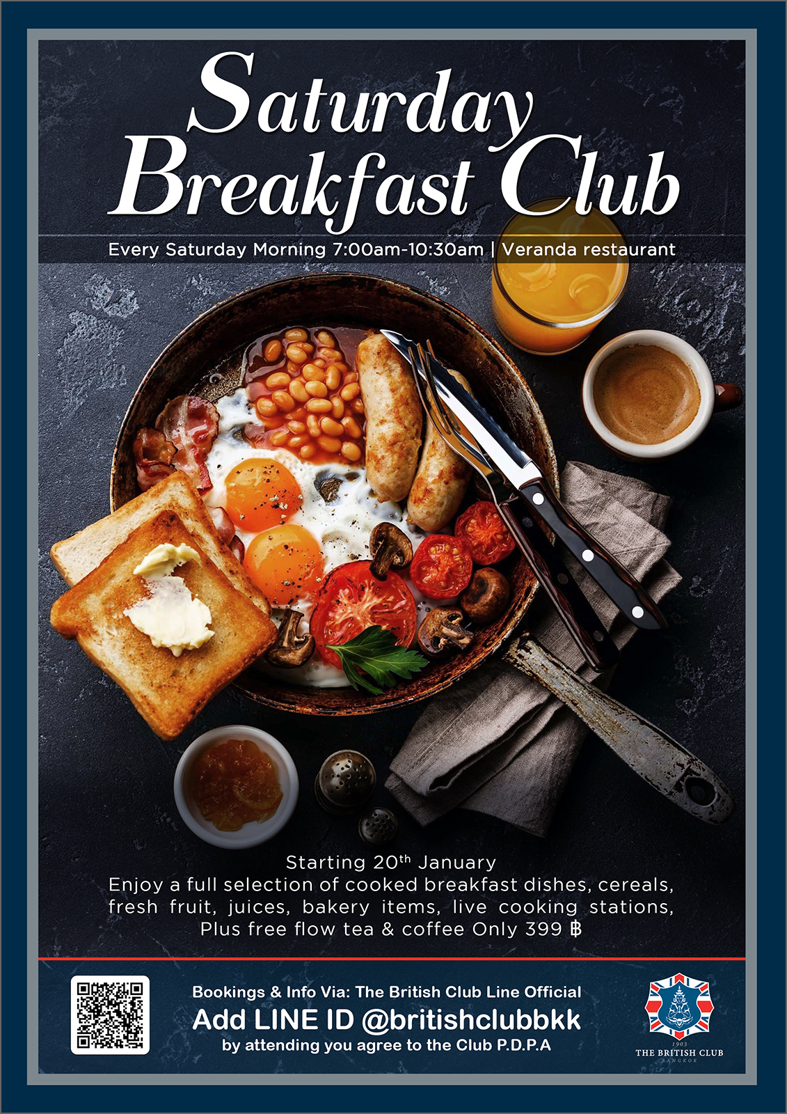 Saturday Breakfast Club - The British Club Bangkok