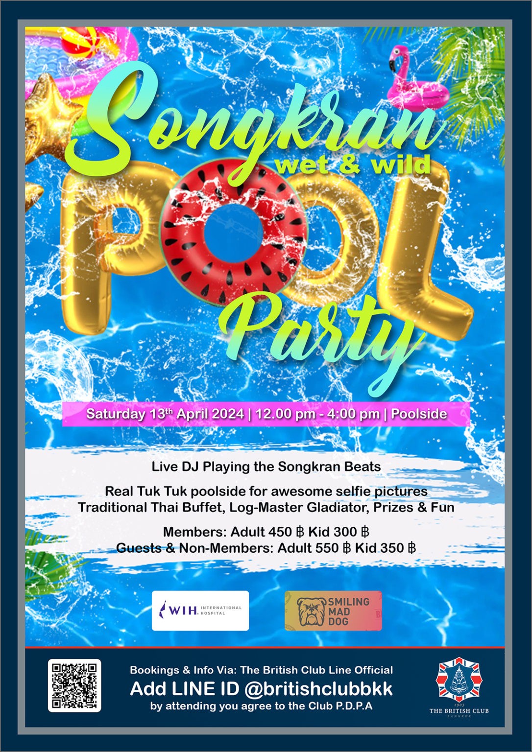 Songkran Pool Party 2024 - The British Club Bangkok