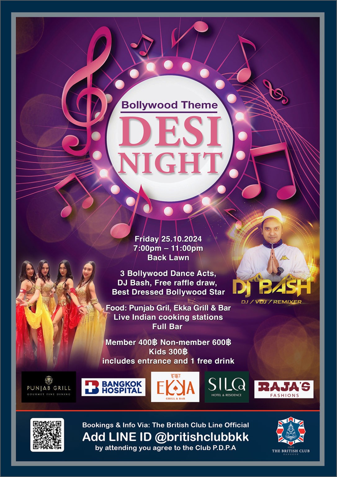 Desi Night – 25th Oct 2024 - Photos - The British Club Bangkok